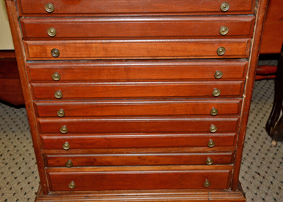 Antique Belding Bros. & Co. Thread Spool Display Cabinet | EBTH