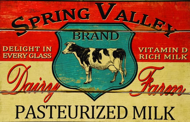 Reproduction Spring Valley Dairy Advertising Board | EBTH