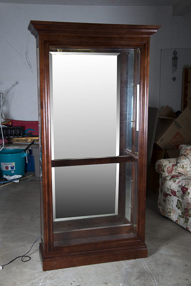 Cherry Mirrored Display Cabinet | EBTH