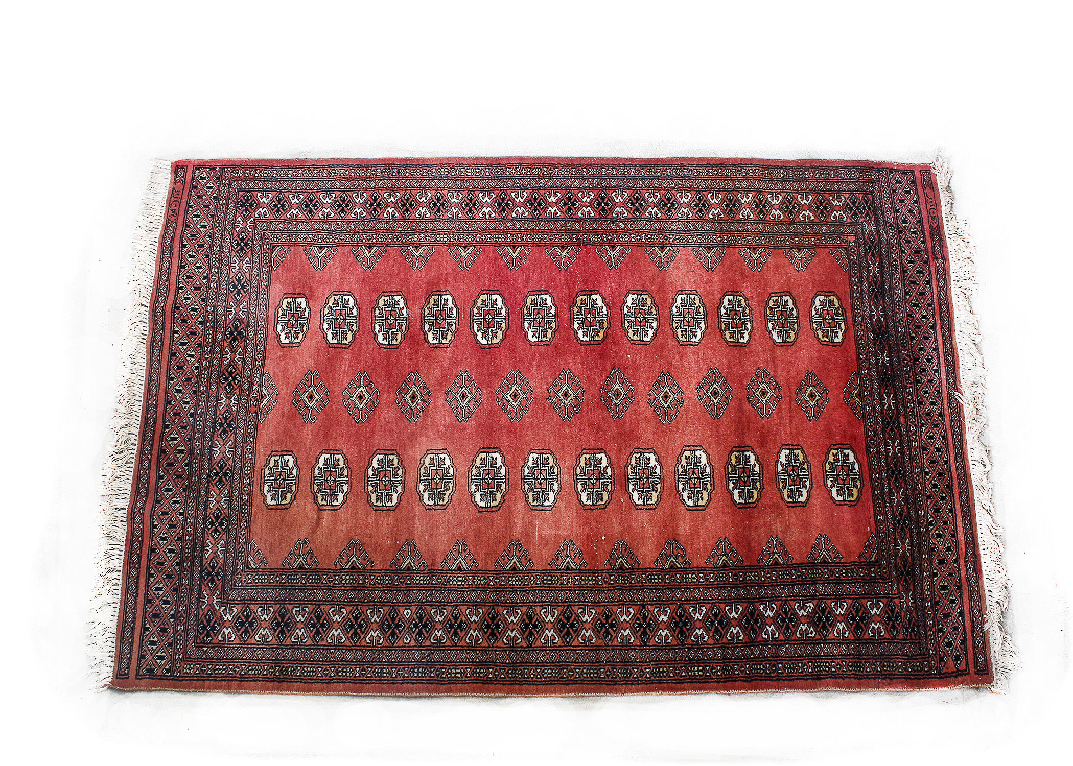 Hand Knotted Pakistani Bokhara Rug | EBTH