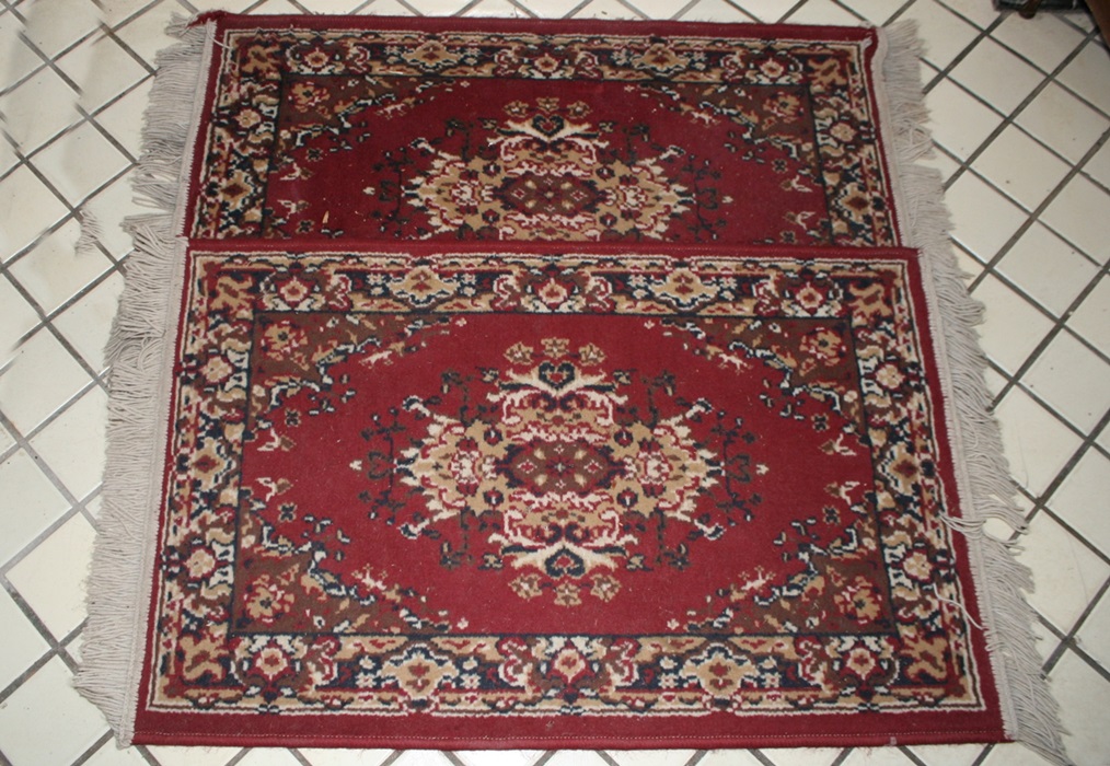 Two Small Machined Wool Rugs | EBTH