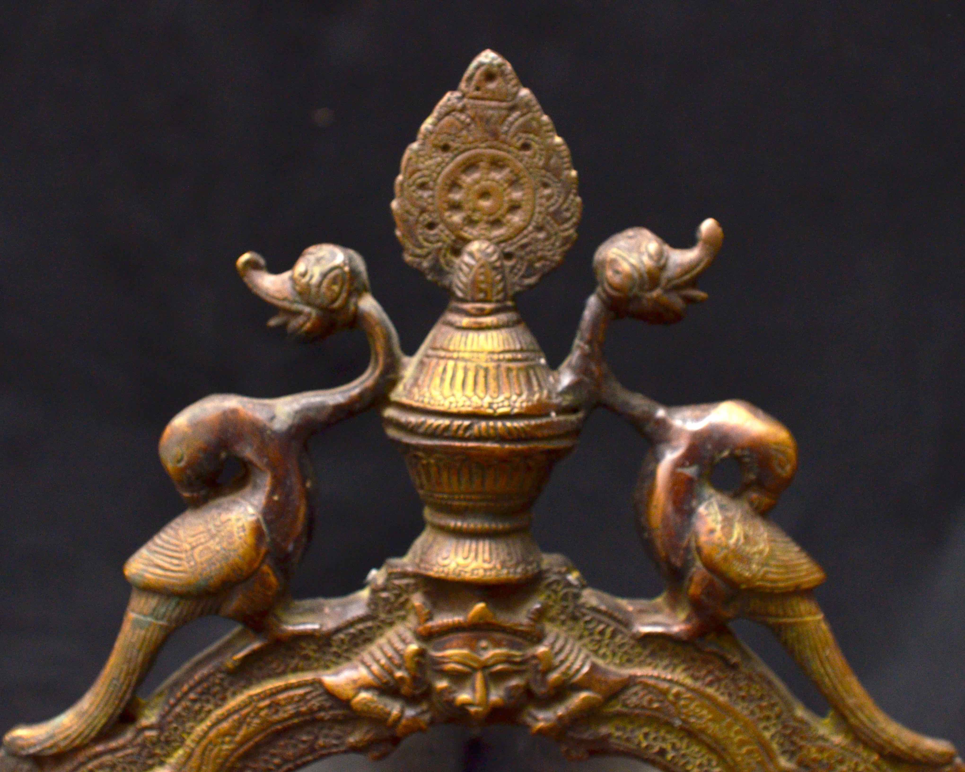 Pair of Hindu Brass Wall Mirrors | EBTH