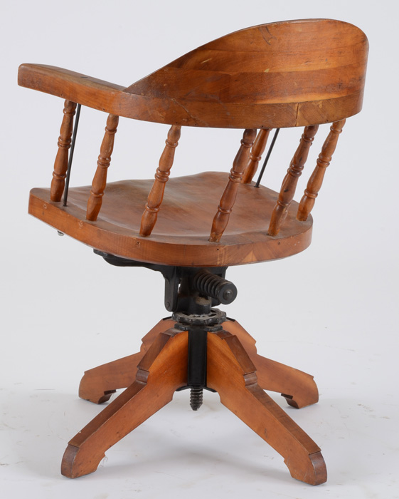 Antique Solid Wood Desk Chair | EBTH