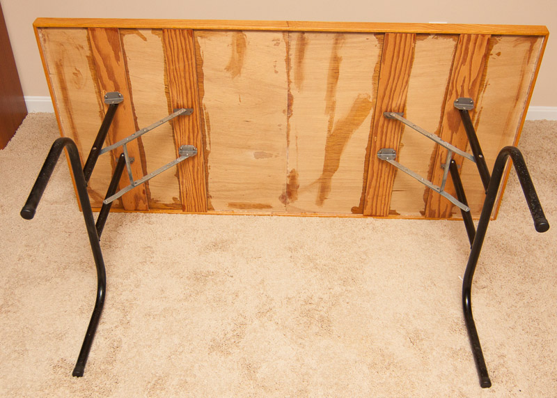 Handmade Wood Top Folding Table | EBTH