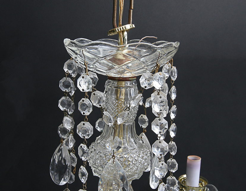Depression Era Glass Chandelier | EBTH