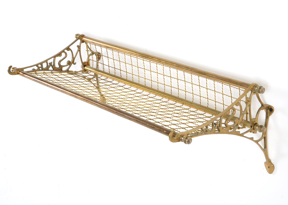 Vintage Brass Railway Luggage Rack | EBTH