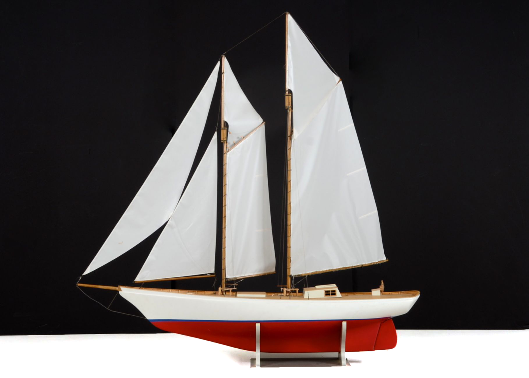 Large Scale Wooden Sailboat Model | EBTH