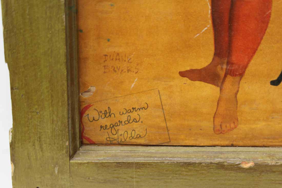 Vintage Framed Duane Bryers Hilda Pin-Up Poster | EBTH