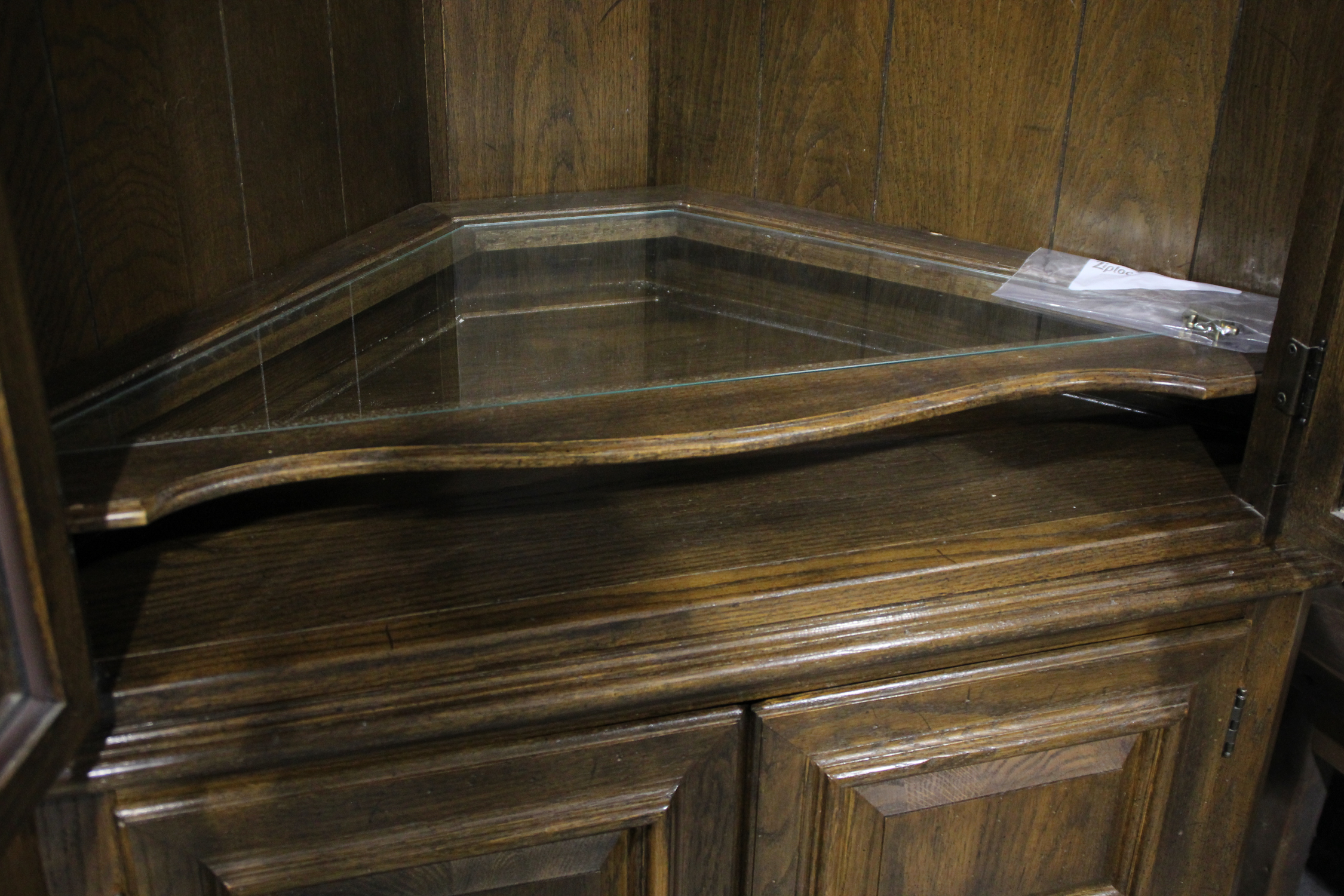 Traditional Tiger Maple Corner Cabinet | EBTH