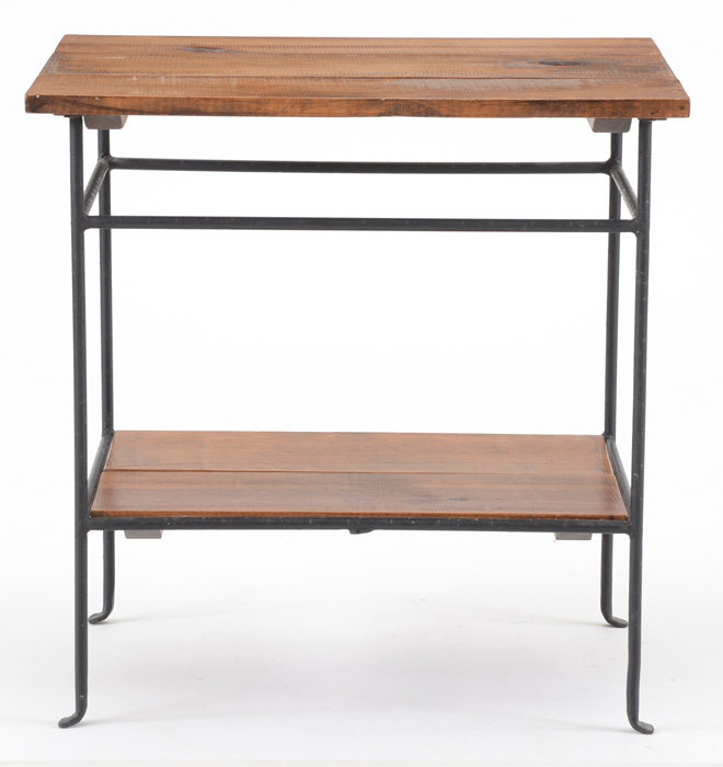 Arhaus Antiqued Pine Accent Table | EBTH