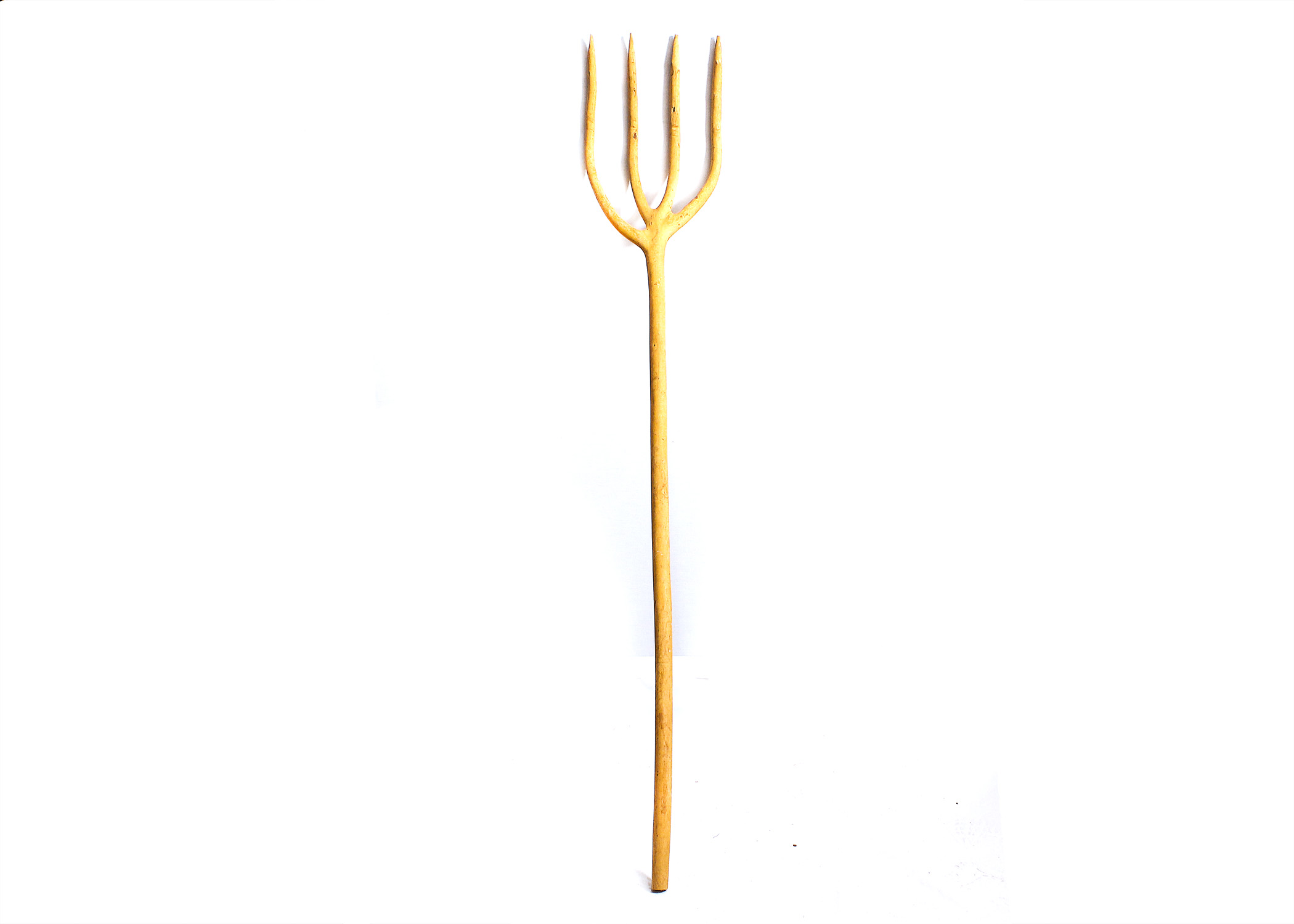 Antique Pine Wood Straw Fork | EBTH