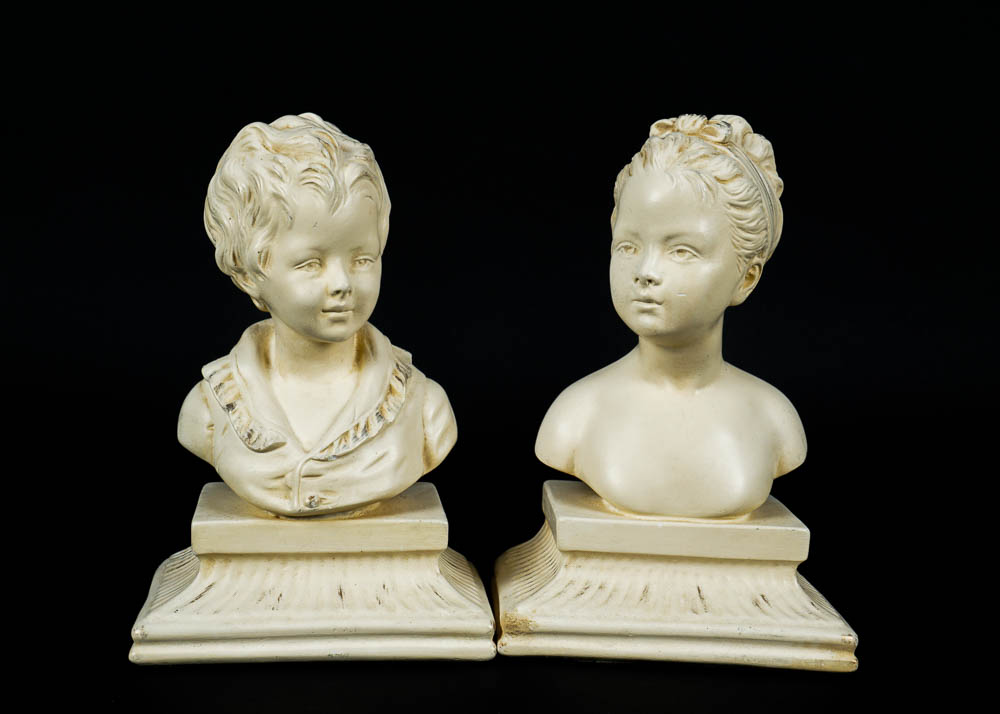 Boy and Girl Bust Bookends | EBTH