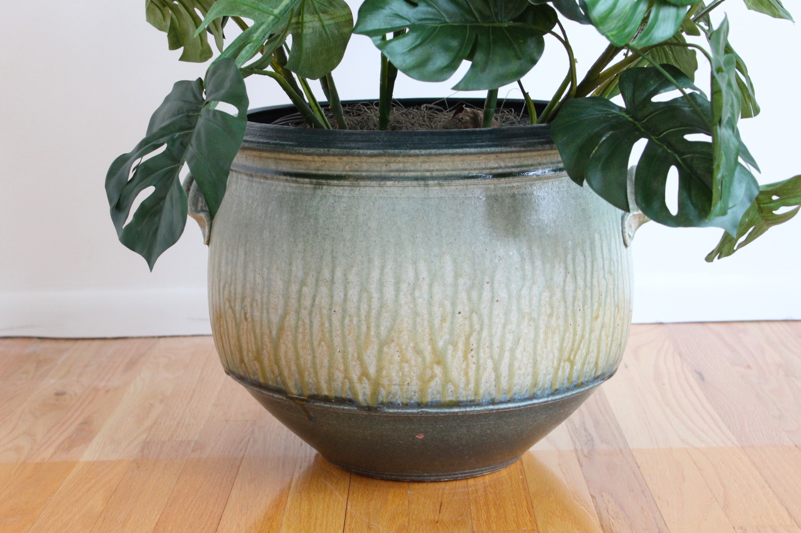 Large Pot by Michael Frasca with Silk Plant | EBTH