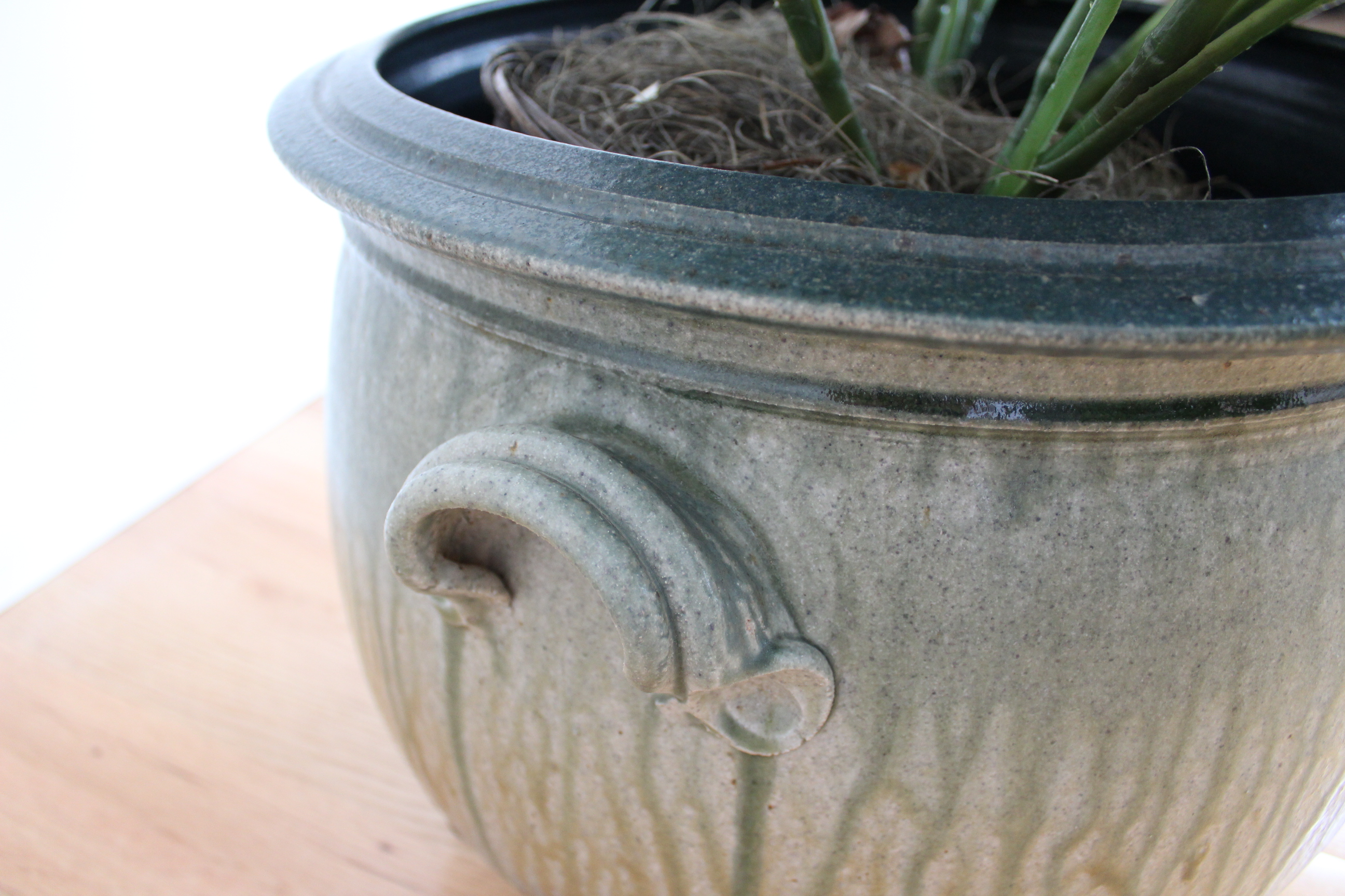 Large Pot by Michael Frasca with Silk Plant | EBTH