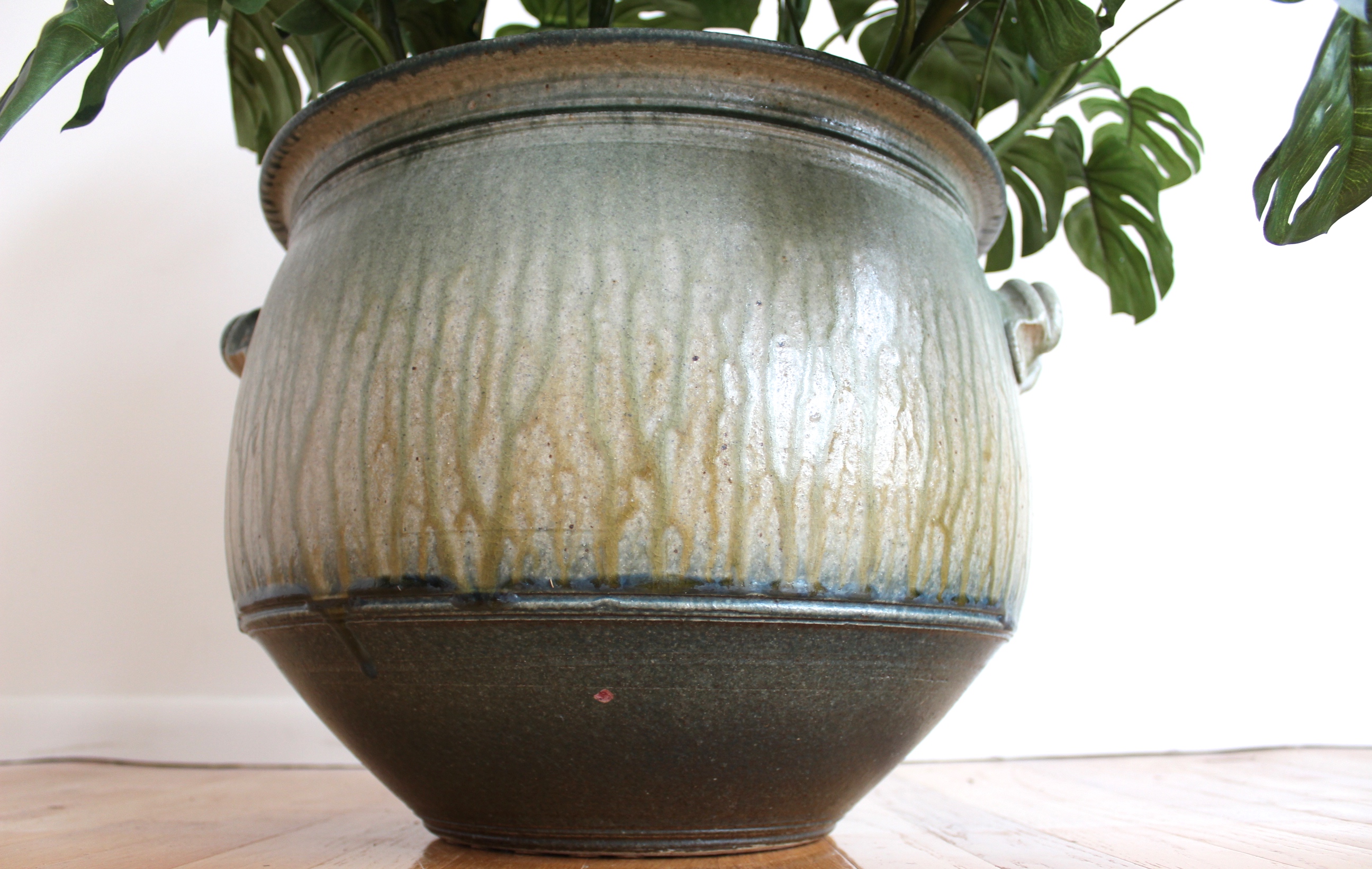 Large Pot by Michael Frasca with Silk Plant | EBTH