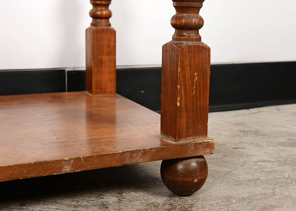 Solid Wood Two Tier Shelf | EBTH