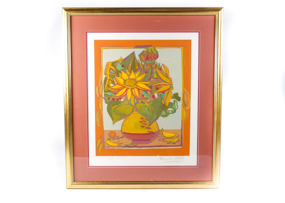 Francoise Gilot Vase with Flowers Signed Lithograph | EBTH