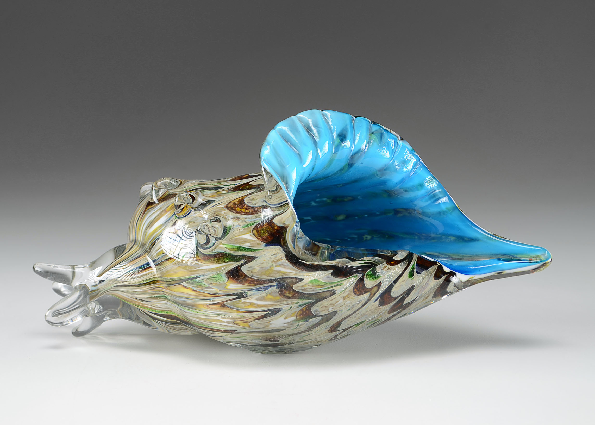 Handblown Murano Art Glass Conch Shell | EBTH