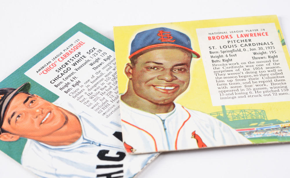 Seven 1955 Red Man Tobacco Baseball Cards | EBTH