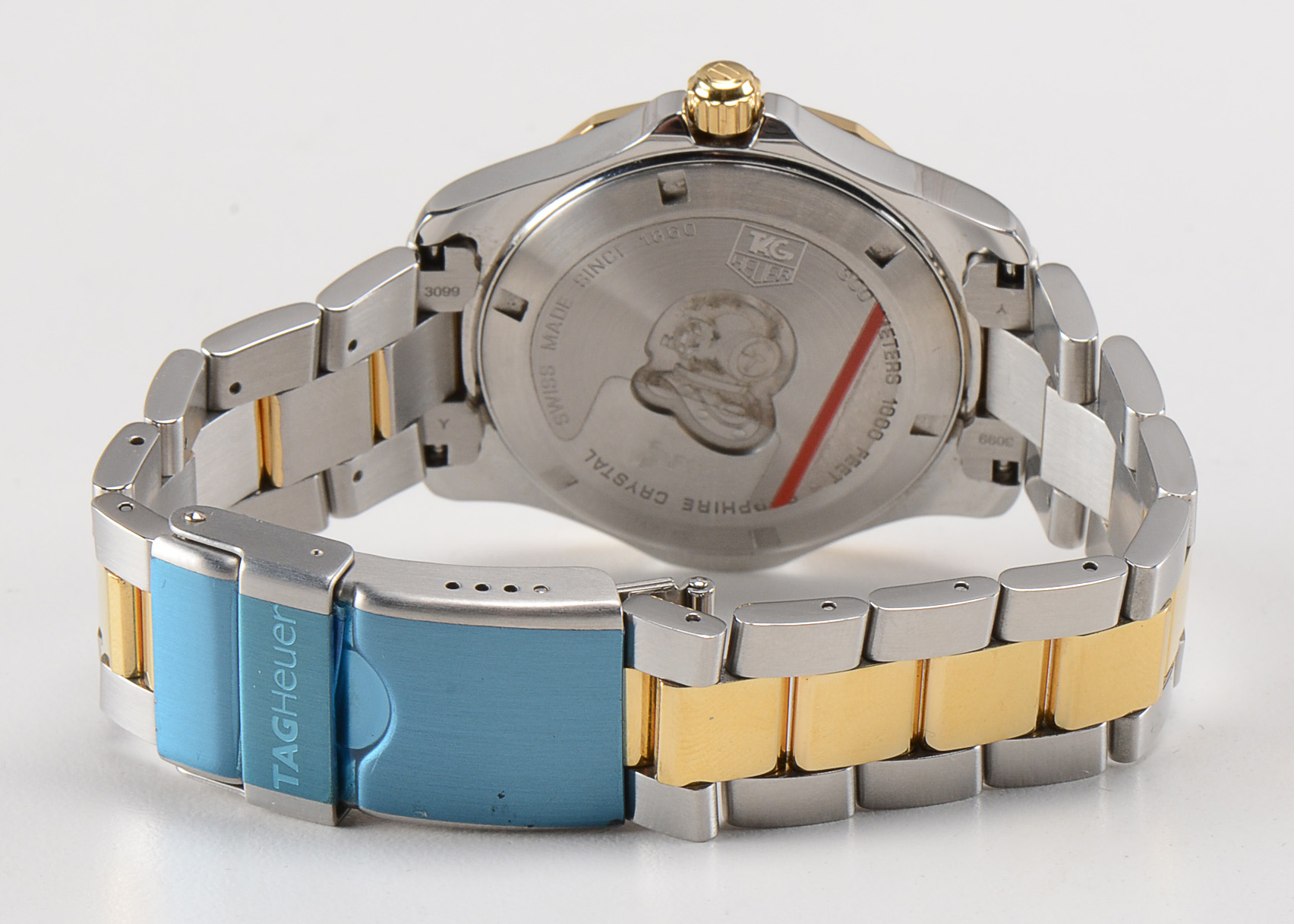 Men's Tag Heuer Aquaracer Two Tone Steel Quartz Black Dial Watch | EBTH