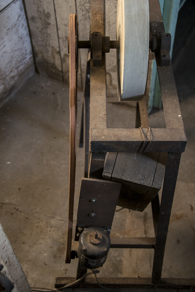 Vintage Grinding Stone on Stand | EBTH