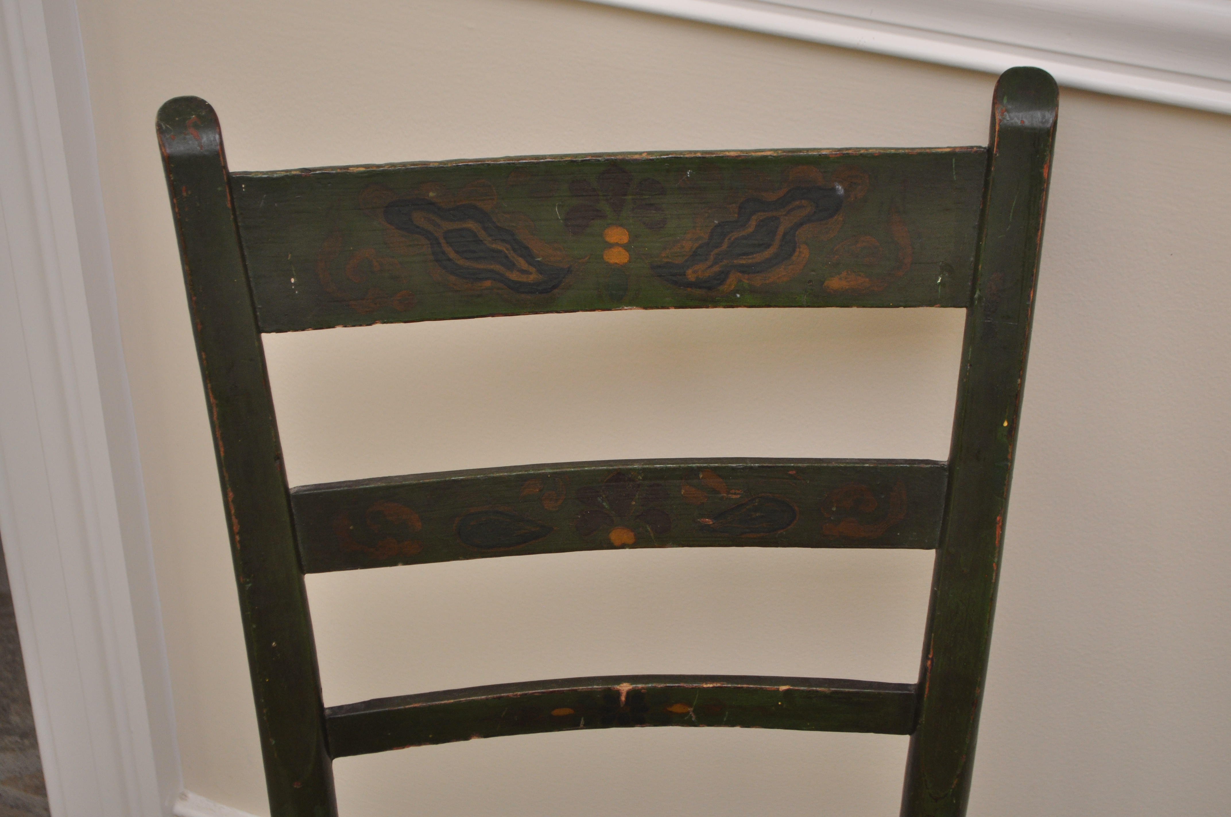 Painted Shaker-Style Ladder Back Chairs | EBTH