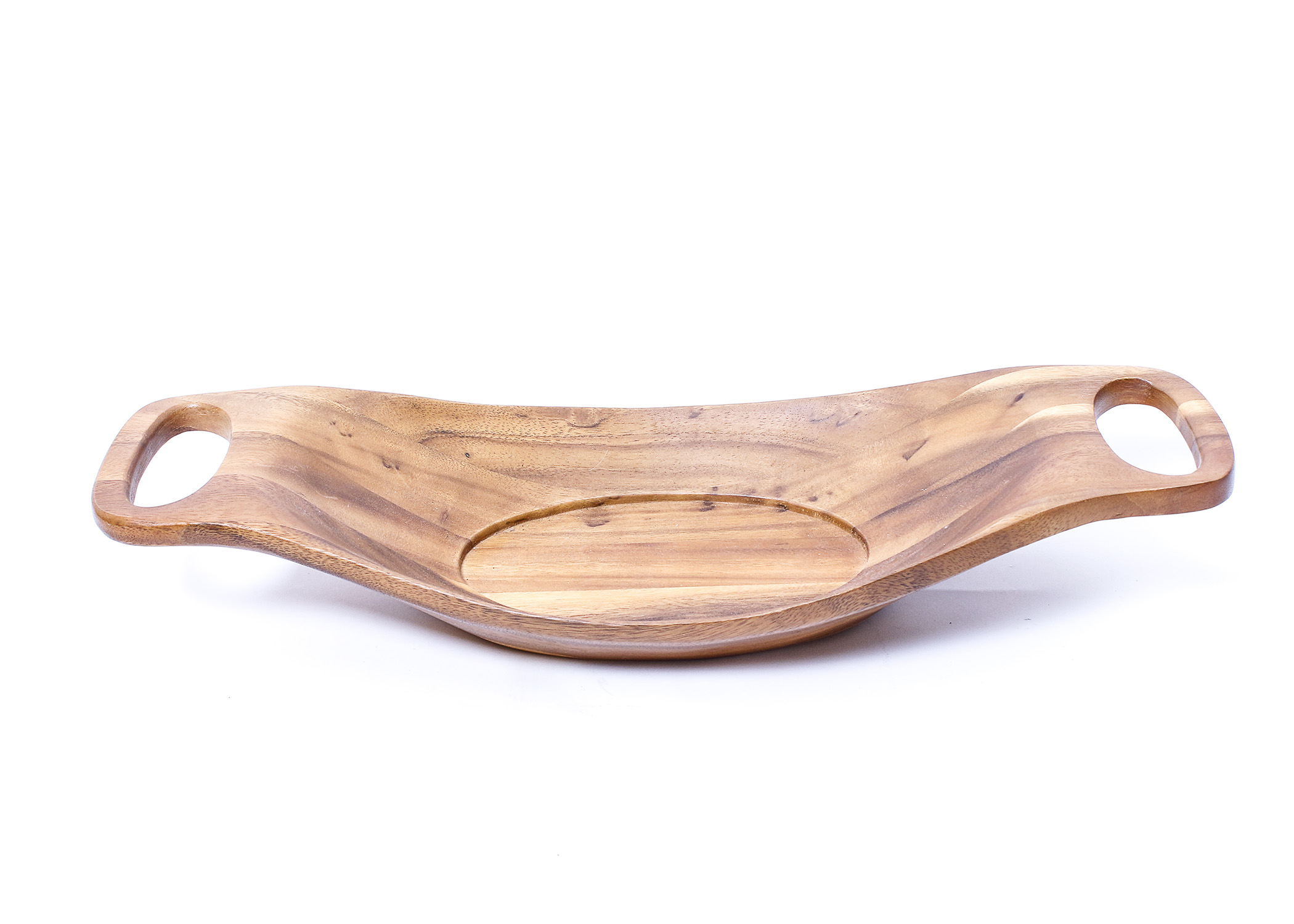 Wooden Nambe Tray with Handles | EBTH