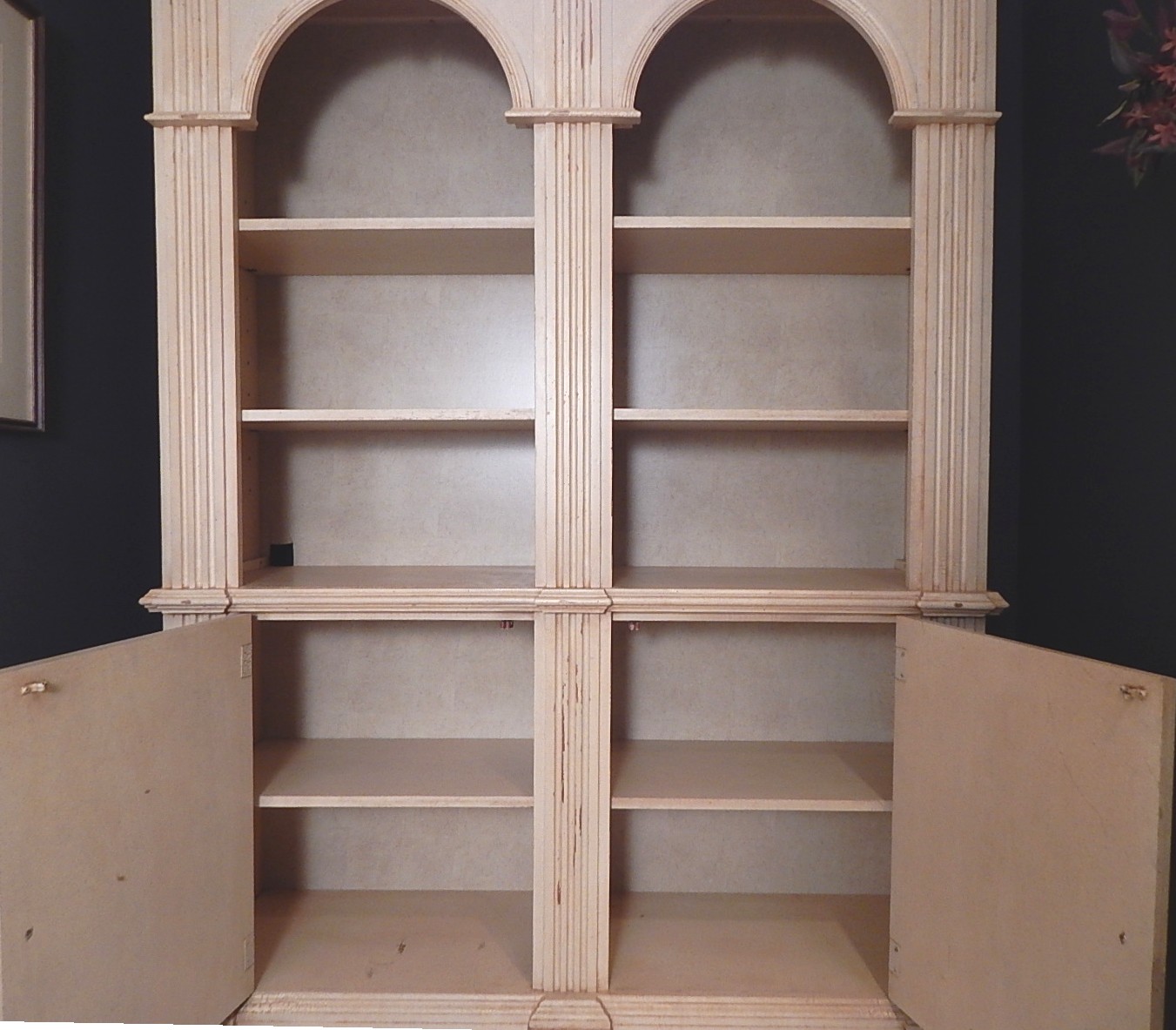 Double Cathedral Bookcase/Cabinet | EBTH