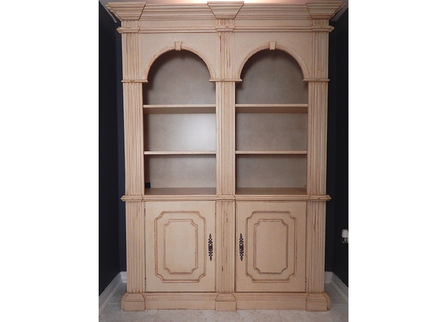 Double Cathedral Bookcase/Cabinet | EBTH
