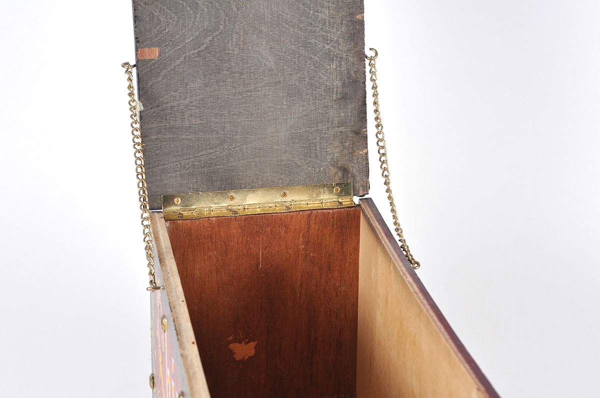 Painted Wood Shoe Shine Box and Small Items | EBTH