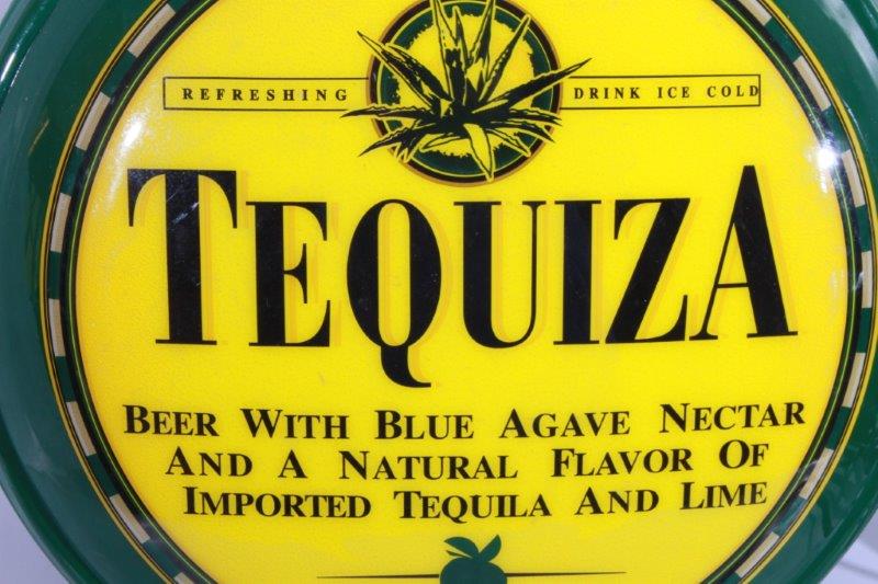 Lighted Tequiza Beer Round Advertising Sign | EBTH