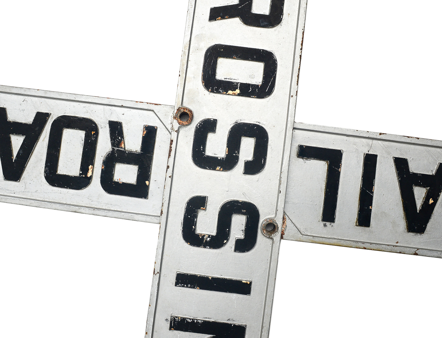 Authentic Vintage Cast Iron Railroad Crossing Signs | EBTH