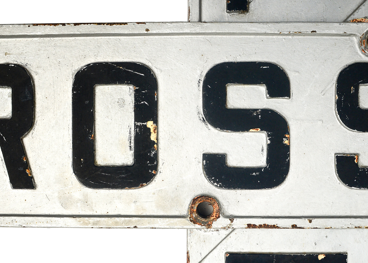 Authentic Vintage Cast Iron Railroad Crossing Signs | EBTH