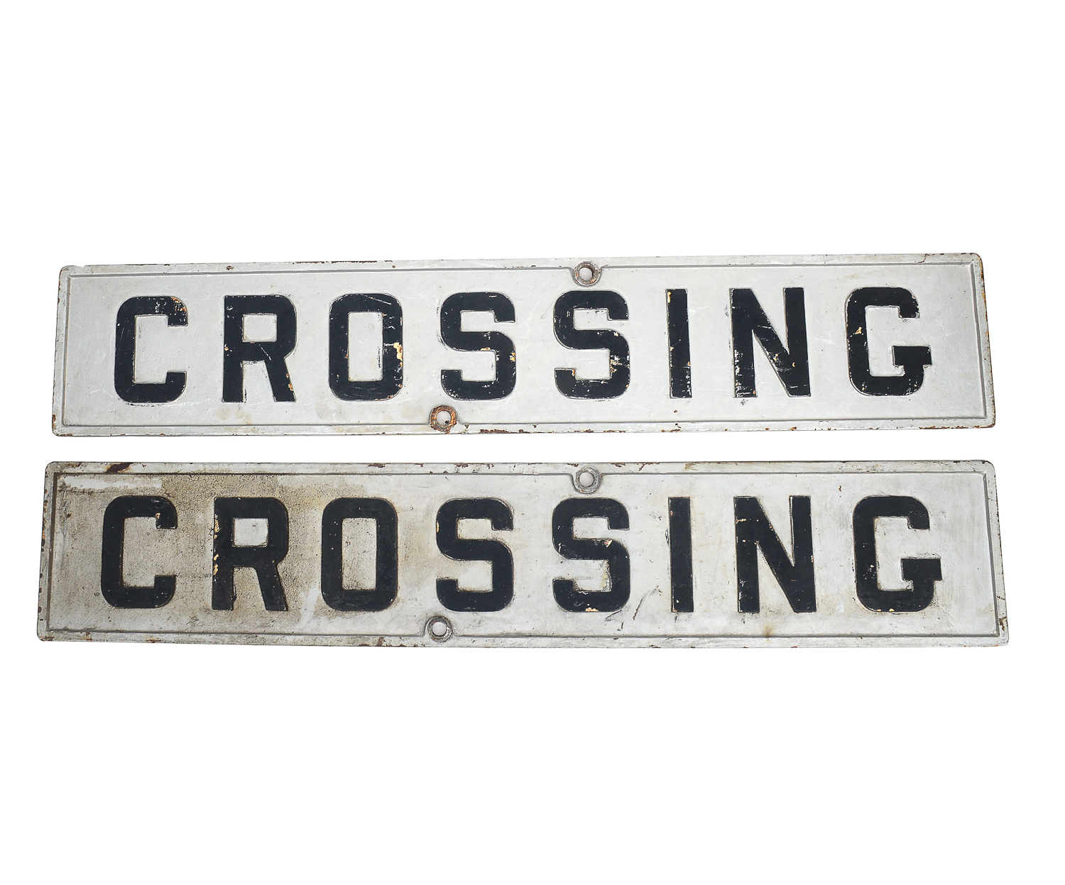 Authentic Vintage Cast Iron Railroad Crossing Signs | EBTH