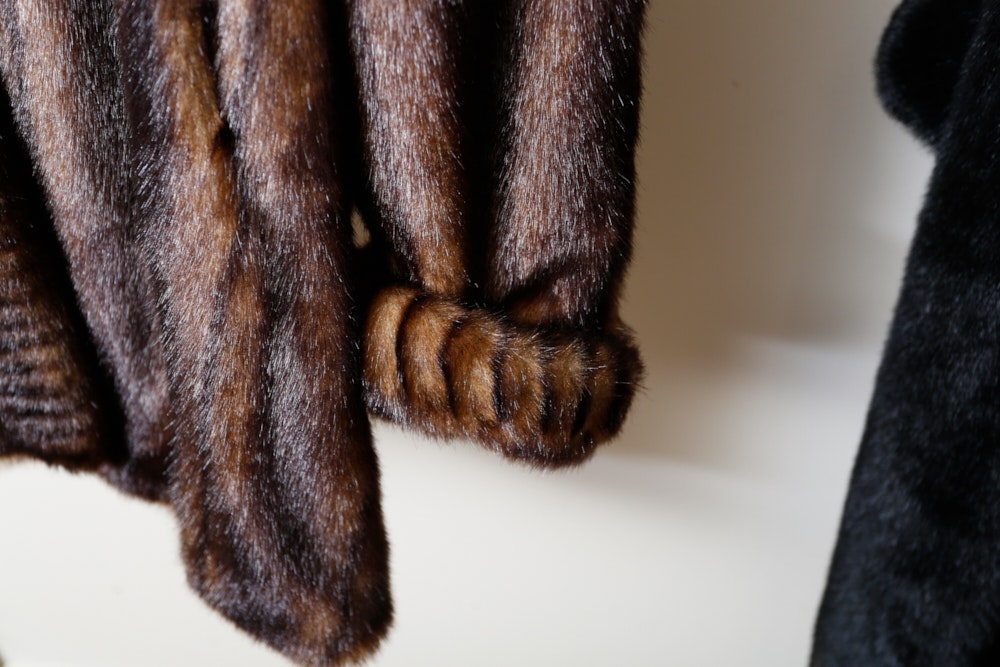 Two Dennis Basso Faux Fur Womens Coats Ebth