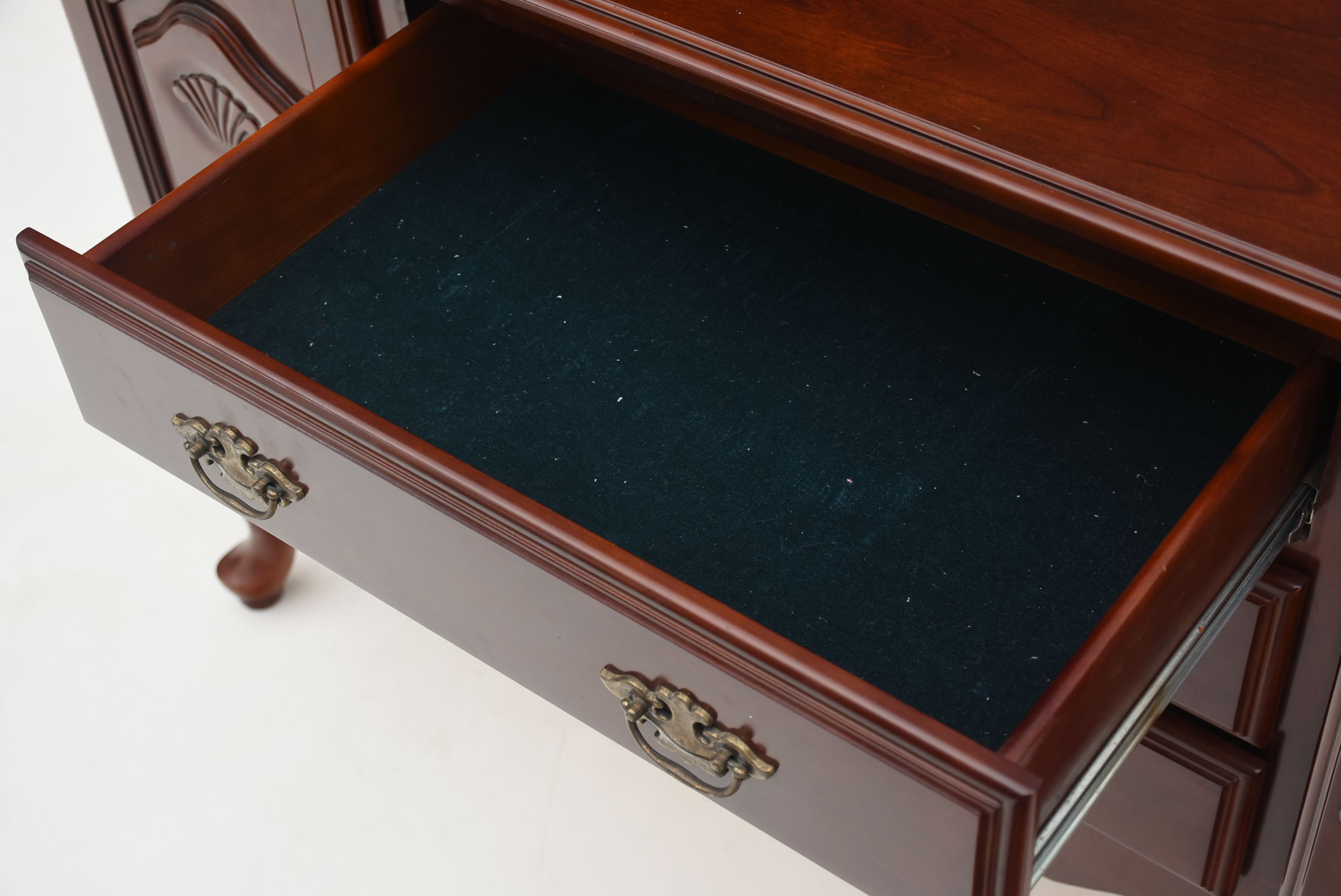 Queen Anne Style Cherry Sideboard | EBTH