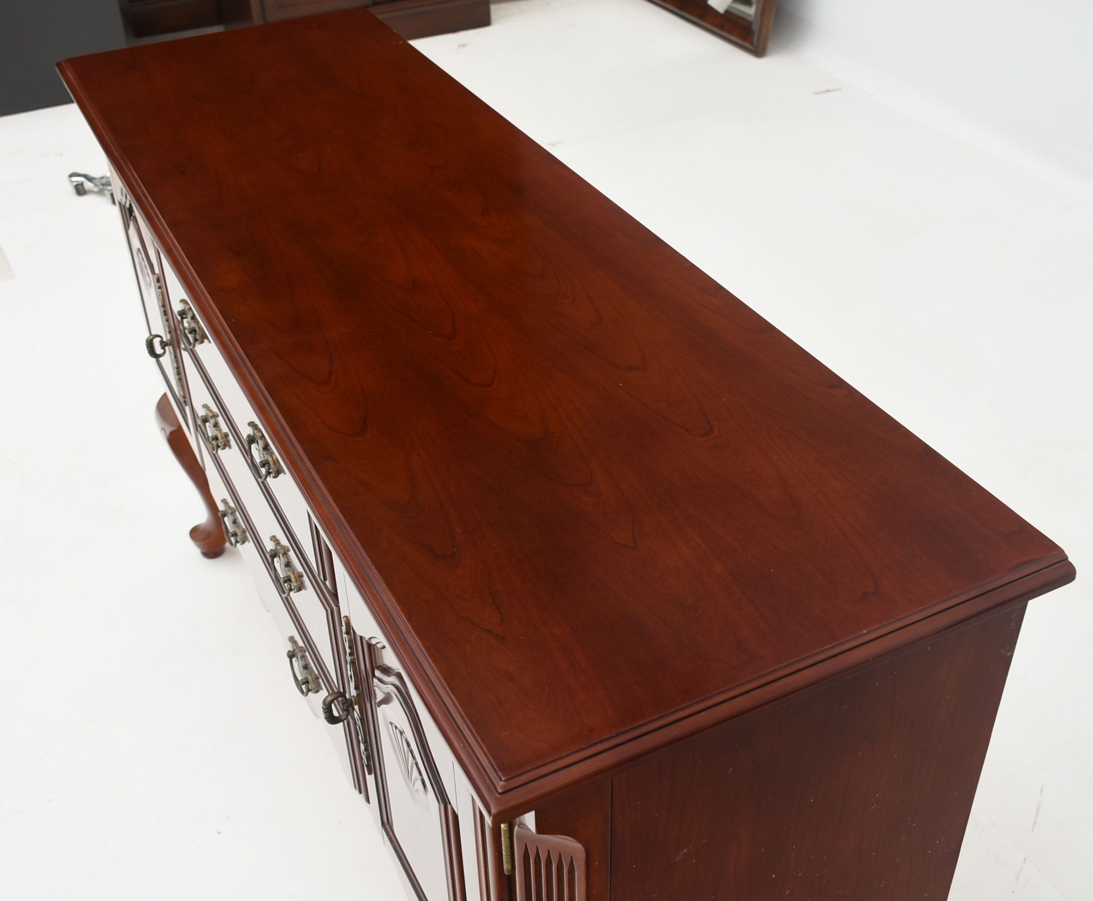 Queen Anne Style Cherry Sideboard | EBTH