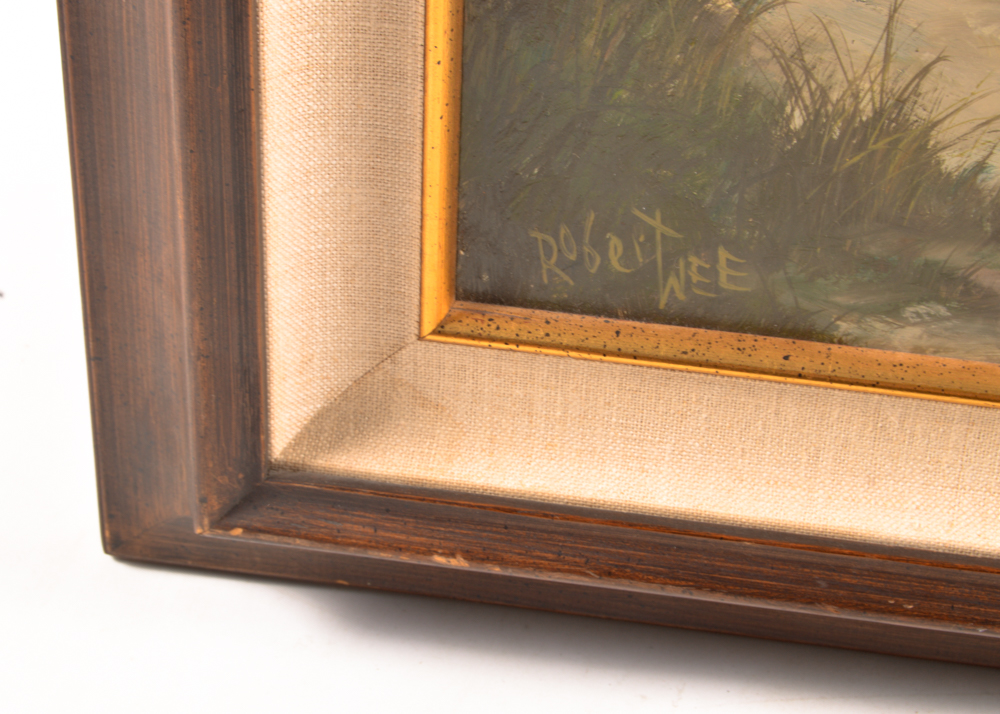 Signed Robert Wee Oil on Masonite Seascape | EBTH