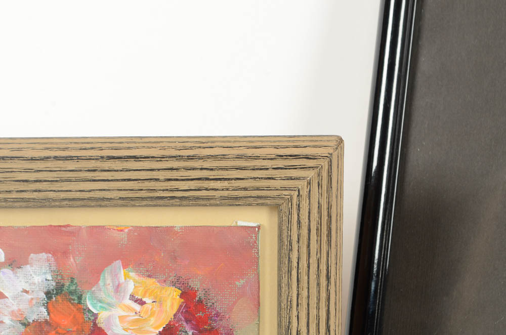 Trio of Acrylic Floral Paintings by Anna Sandhu Ray | EBTH
