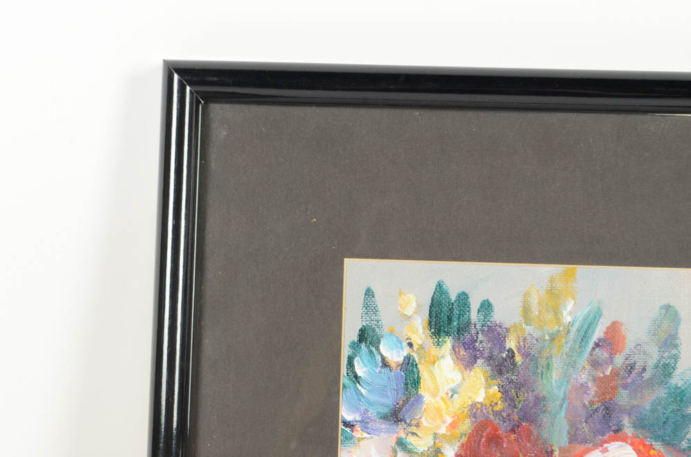 Trio of Acrylic Floral Paintings by Anna Sandhu Ray | EBTH
