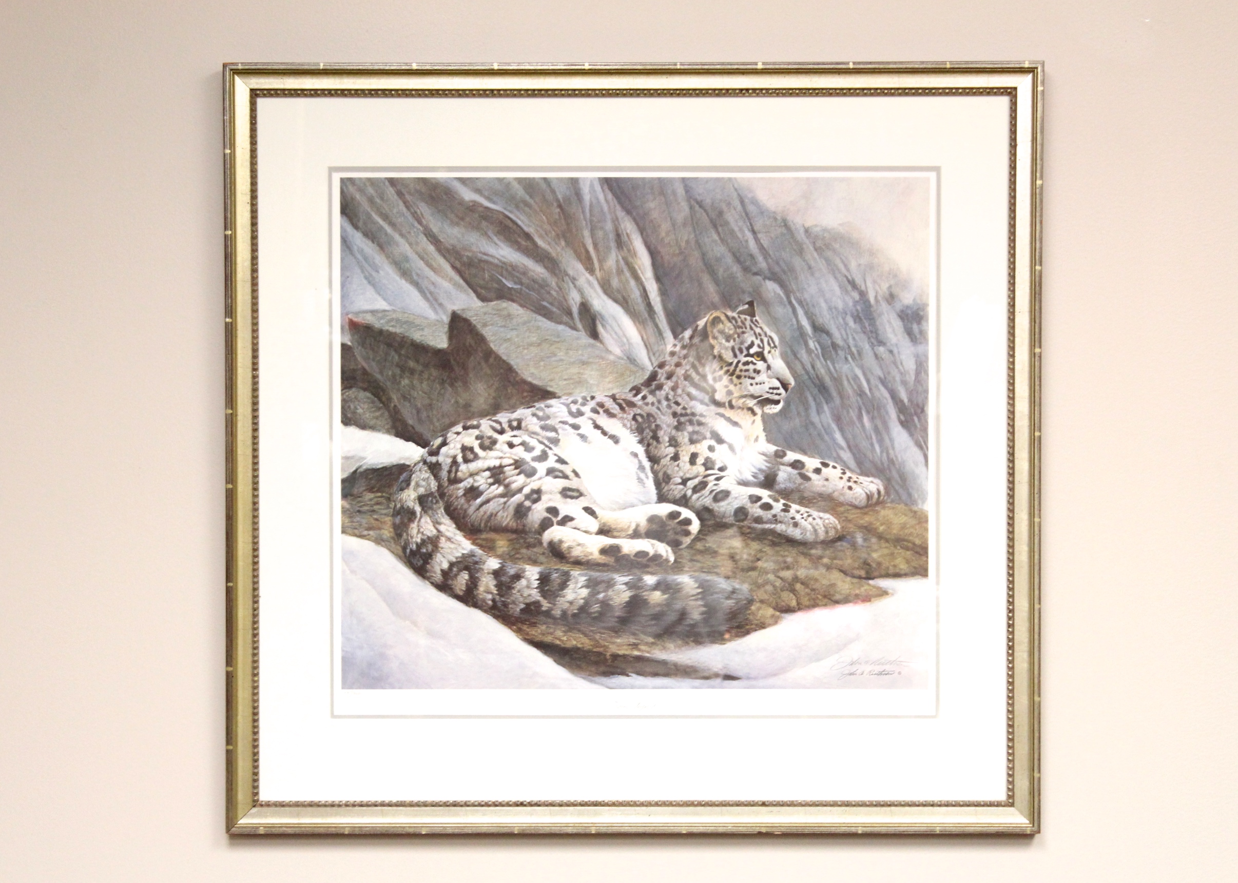 John Ruthven Limited Edition Lithograph "Snow Leopard" | EBTH