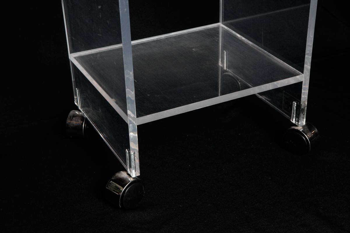 Acrylic Rolling Cart | EBTH