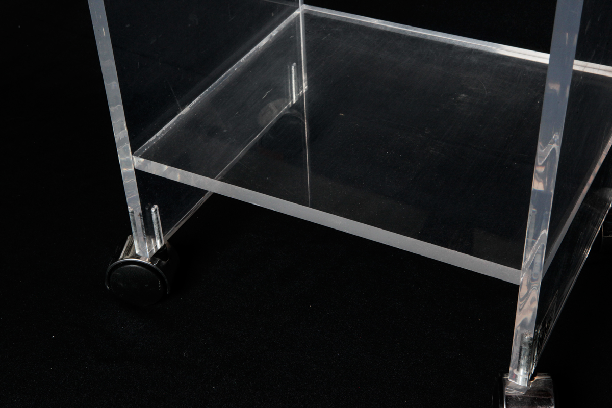 Acrylic Rolling Cart | EBTH