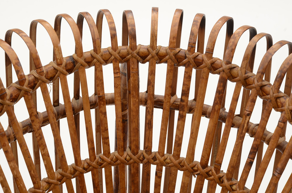 Modernist Wicker and Rattan Chair | EBTH