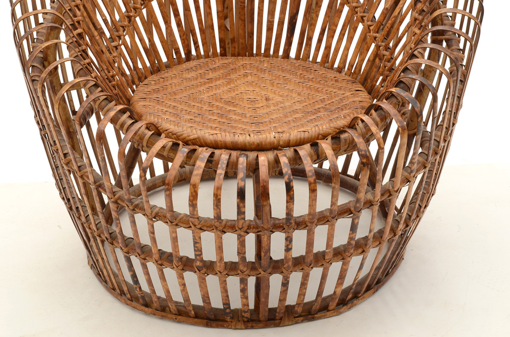 Modernist Wicker and Rattan Chair | EBTH