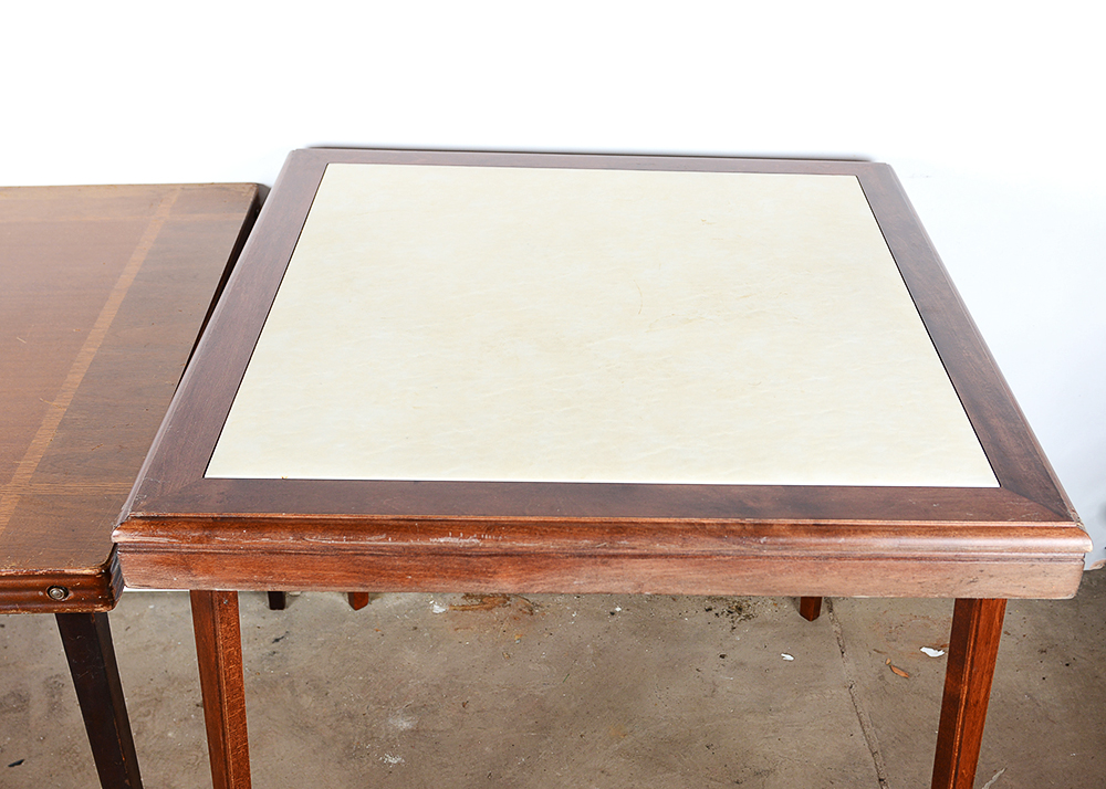 Vintage Folding Wooden Card Table | EBTH