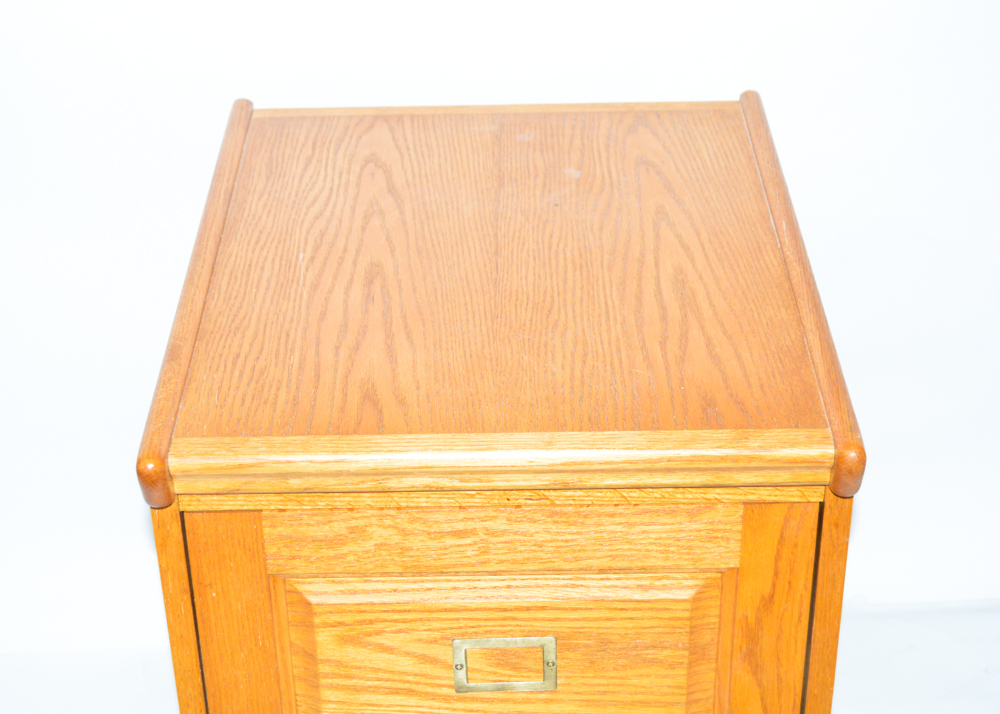 Two-Drawer Oak Filing Cabinet | EBTH