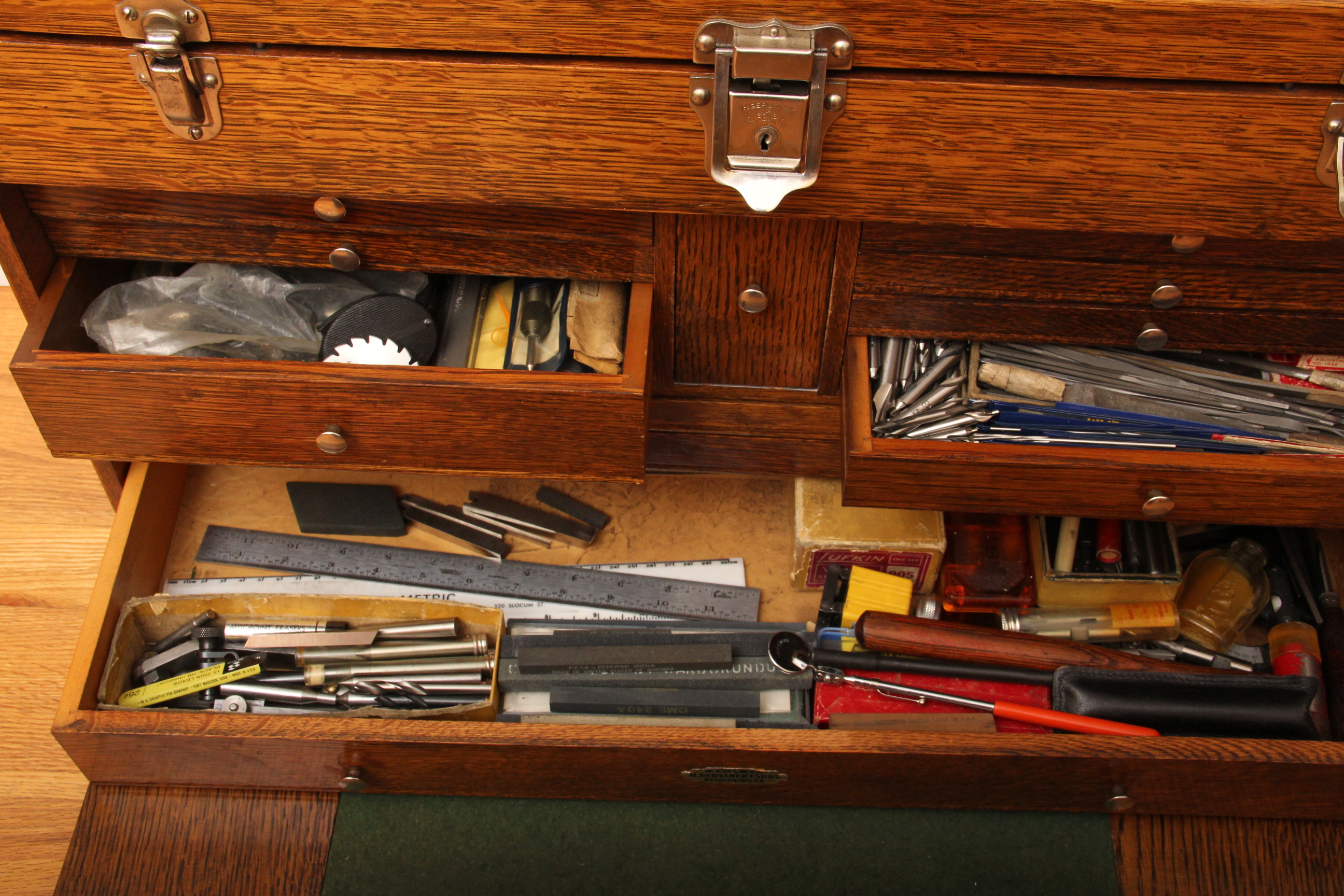 Vintage H. Gerstner & Sons Oak Tool Chest | EBTH