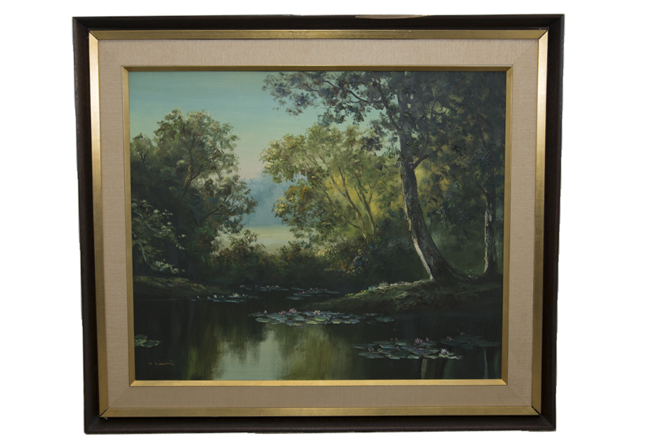 M. Kinoshita Framed Oil Painting on Canvas | EBTH