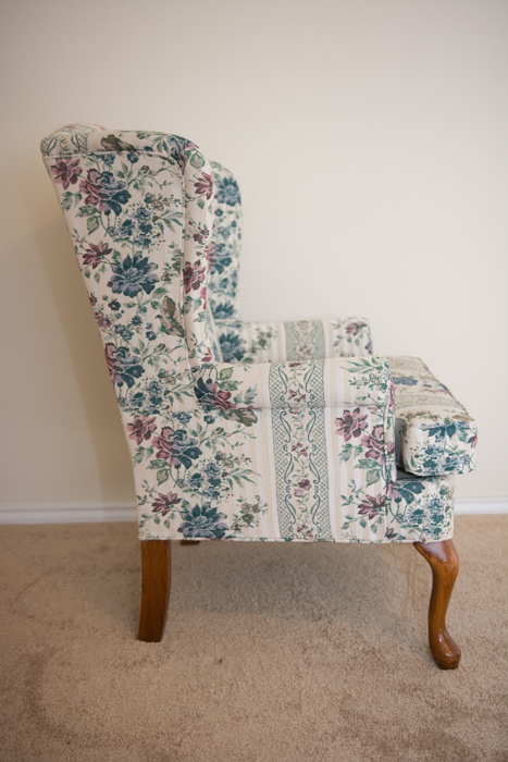 Floral Print Wingback Chair | EBTH